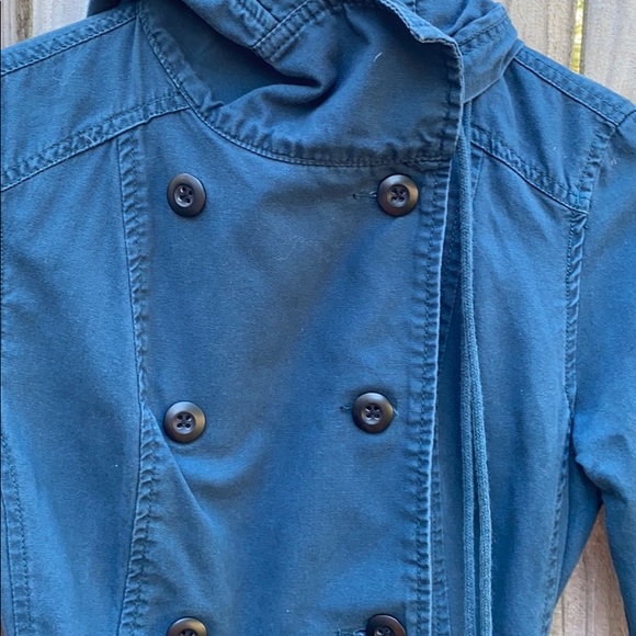 Converse | Jackets & Coats | Euc One Star Converse Blue Trench Hooded ...